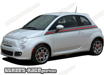 Fiat 500 Gucci stickers & racing stripes - Street Race Graphics