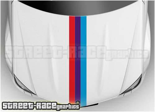 BS2701 BMW M Sport bonnet / hood racing stripes 200mm