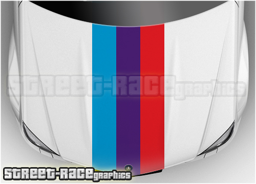 BS2702 BMW M Sport bonnet / hood racing stripes 550mm