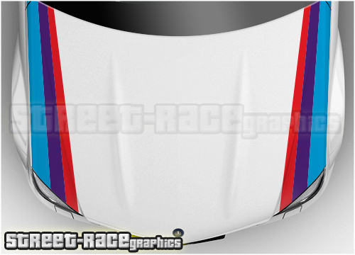 BMW bonnet racing stripes - Street Race Graphics