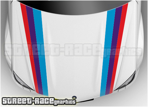 BMW bonnet racing stripes - Street Race Graphics