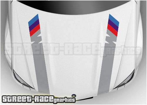 BMW bonnet racing stripes - Street Race Graphics
