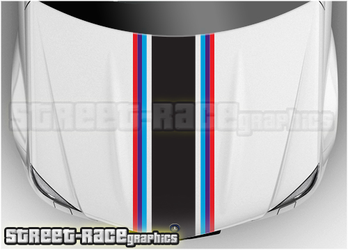 BS2710 BMW M Sport bonnet / hood racing stripes 420mm