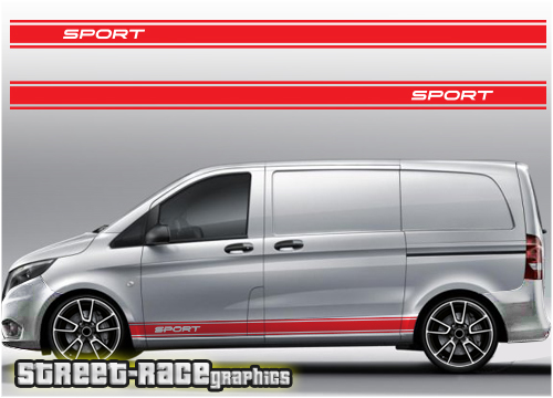 Mercedes Vito side racing stripes 005