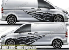Mercedes Vito rally mud splatter stickers - Street Race Graphics
