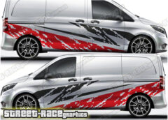 Mercedes Vito rally mud splatter stickers - Street Race Graphics