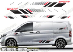 Mercedes Vito side racing stripes - Street Race Graphics