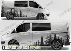 Transit Custom side graphics 087 - Forest Edition - Street Race Graphics