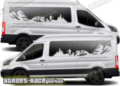 Ford Transit camper van window stickers - Street Race Graphics