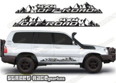 Toyota Land Cruiser 80 & 100 series 067 - off road 4x4 decals - Street ...
