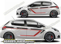 Peugeot 208 large graphics 029 - Street Race Graphics