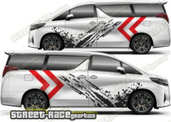 Toyota Alphard large graphics 023 - Mud splatter - Street Race Graphics