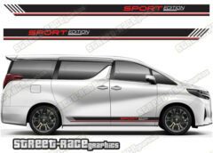 Toyota Alphard racing stripes 013 - Sport Edition - Street Race Graphics
