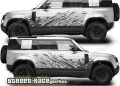 Land Rover Defender 110 004 - mud splatter graphics - Street Race Graphics