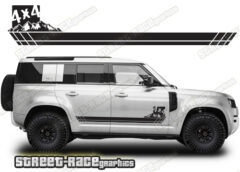Land Rover Defender 110 060 - 4x4 racing stripes - Street Race Graphics