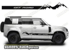 Land Rover Defender 110 061 - off road racing stripes - Street Race ...