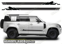 Land Rover Defender 110 069 - 4x4 racing stripes - Street Race Graphics