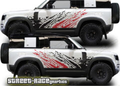 Land Rover Defender 90 001 - mud splatter graphics - Street Race Graphics