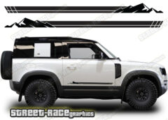 Land Rover Defender 90 069 - 4x4 racing stripes - Street Race Graphics
