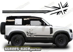 Land Rover Defender 90 073 - off road racing stripes - Street Race Graphics
