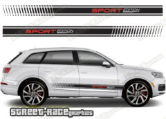 Audi Q7 051 - racing stripes - Street Race Graphics
