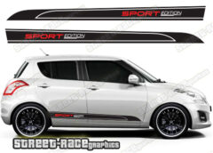 Suzuki Swift side racing stripes 027 - Street Race Graphics