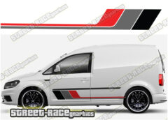 Volkswagen Caddy van racing stripes graphics