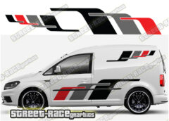 Volkswagen Caddy van racing stripes graphics