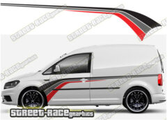 Volkswagen Caddy van racing stripes graphics