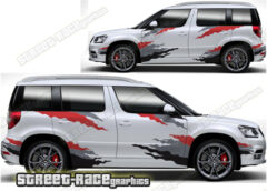 Skoda Yeti 063 - mountain adventure racing stripes - Street Race Graphics
