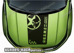 Land Rover bonnet / hood graphics 002 - USMC - Street Race Graphics