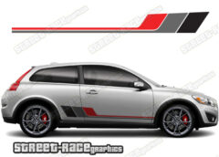 Volvo C30 racing stripes 030 - Street Race Graphics