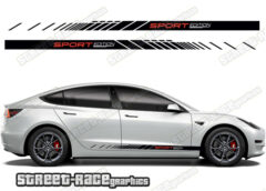 Tesla Model 3 racing stripes 008 - Street Race Graphics