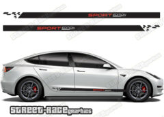 Tesla Model 3 racing stripes 016 - Street Race Graphics