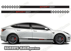 Tesla Model 3 racing stripes 017 - Street Race Graphics
