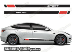 Tesla Model 3 racing stripes 025 - Street Race Graphics