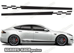 Tesla Model S racing stripes 001 - Street Race Graphics