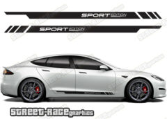 Tesla Model S racing stripes 002 - Street Race Graphics