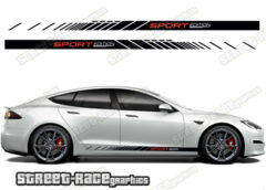 Tesla Model S racing stripes 008 - Street Race Graphics