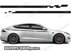 Tesla Model S racing stripes 012 - Street Race Graphics