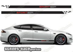 Tesla Model S racing stripes 016 - Street Race Graphics