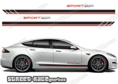 Tesla Model S racing stripes 022 - Street Race Graphics