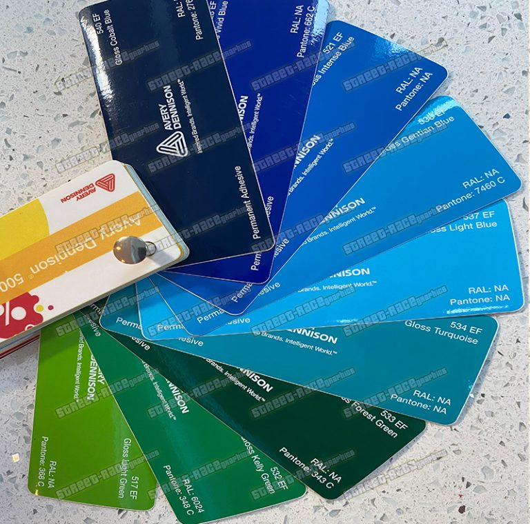 Vinyl colour swatches - FREE SAMPLES - Street Race Graphics